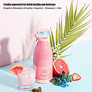 Portable Blender, 1400mAh Rechargeable Mini Blender, USB Personal Size Blender, Durable Electric Juicing Cup, Juice Blender, 350ML Mini Electric Blender For Home Travel