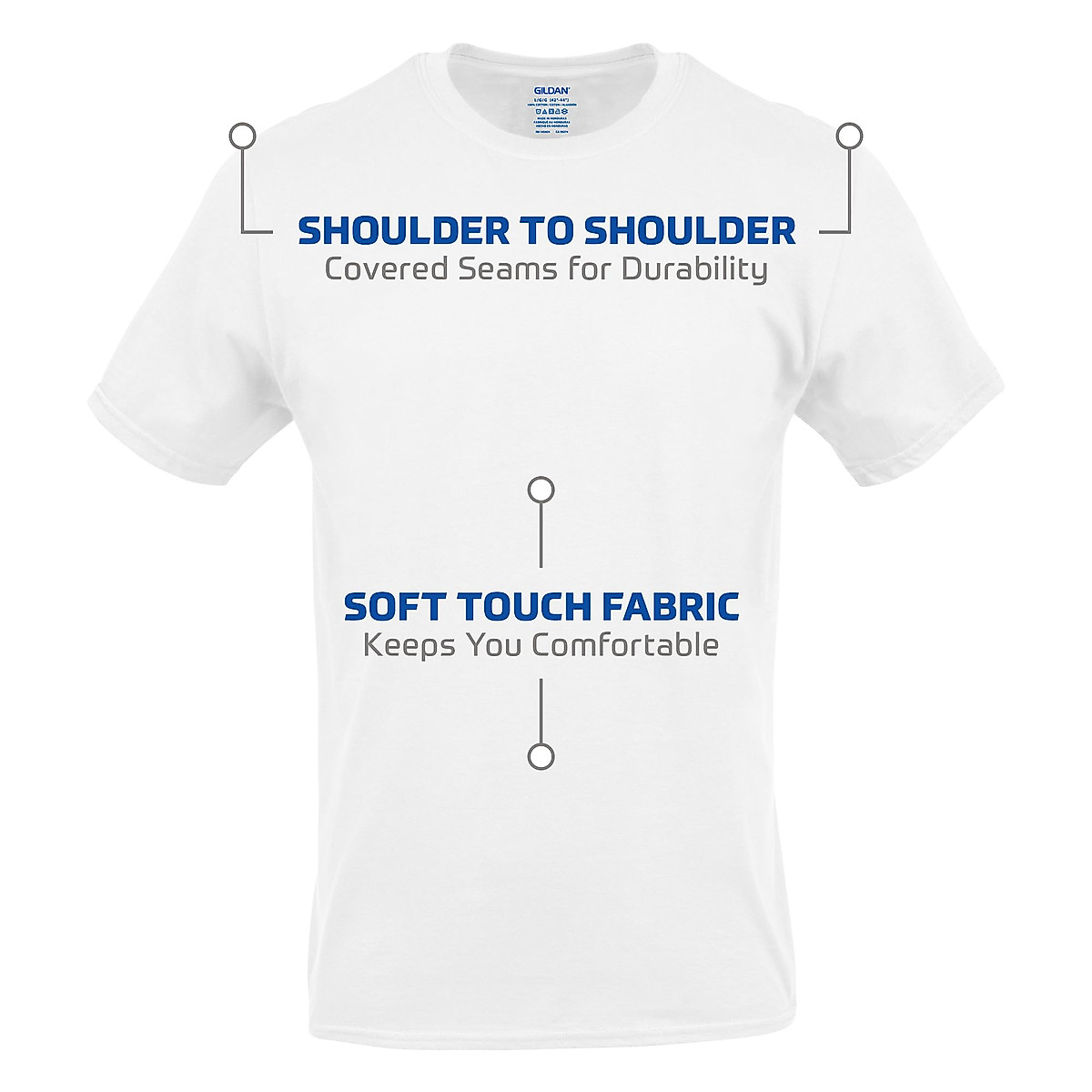 Gildan Men's Crew T-Shirts, Multipack, Style G1100, White (6-Pack), Small