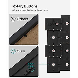 SONGMICS Collage Picture Frames, 4x6 for Wall Decor Set of 12, Multi Family Photo for Gallery Decor, Hanging Display, Assembly Required, Ink Black