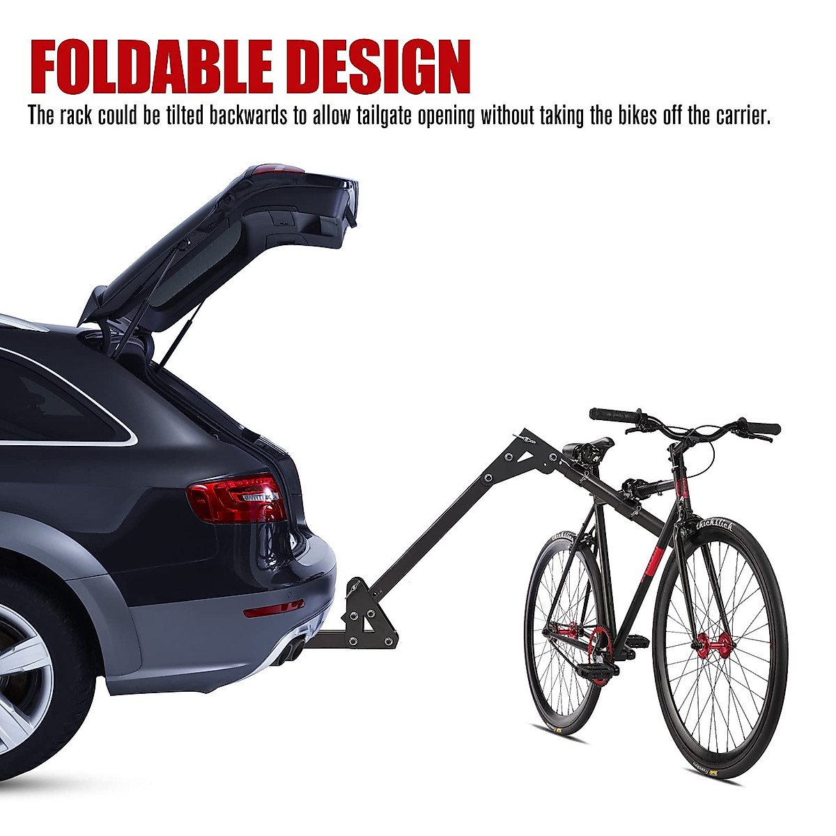 3-Bike Racks for 2 inch Hitch - Bicycle Carrier Racks Adjustable Cradles for All Bike with/Without Cross-Bar