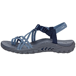 Skechers Women's Reggae-IRIE MON Sport Sandal, Navy/Blue, 9