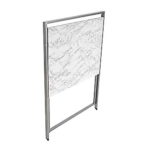 Urban Shop Compact Folding Desk, White Marble