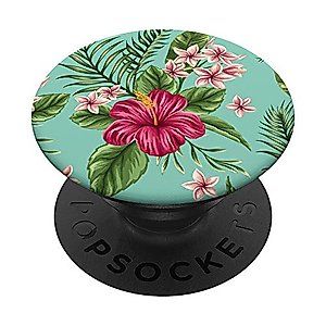 Rose Floral Hibiscus Flower Hawaii Jungle Exotic Tropical PopSockets PopGrip: Swappable Grip for Phones & Tablets