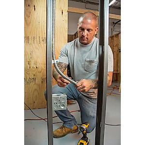 Halex – ½ Inch Flexible Metal Conduit (FMC) Squeeze Connector – 04205B – 25 Per Pack – Silver