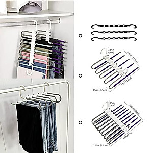5 Pack - Pants Hangers Space Saving Closet Organizer Pant Hangers Home Organization Hanger Space Saving Hangers Closet Organizers Pants Hanger Pant Hanger Clothes Hangers