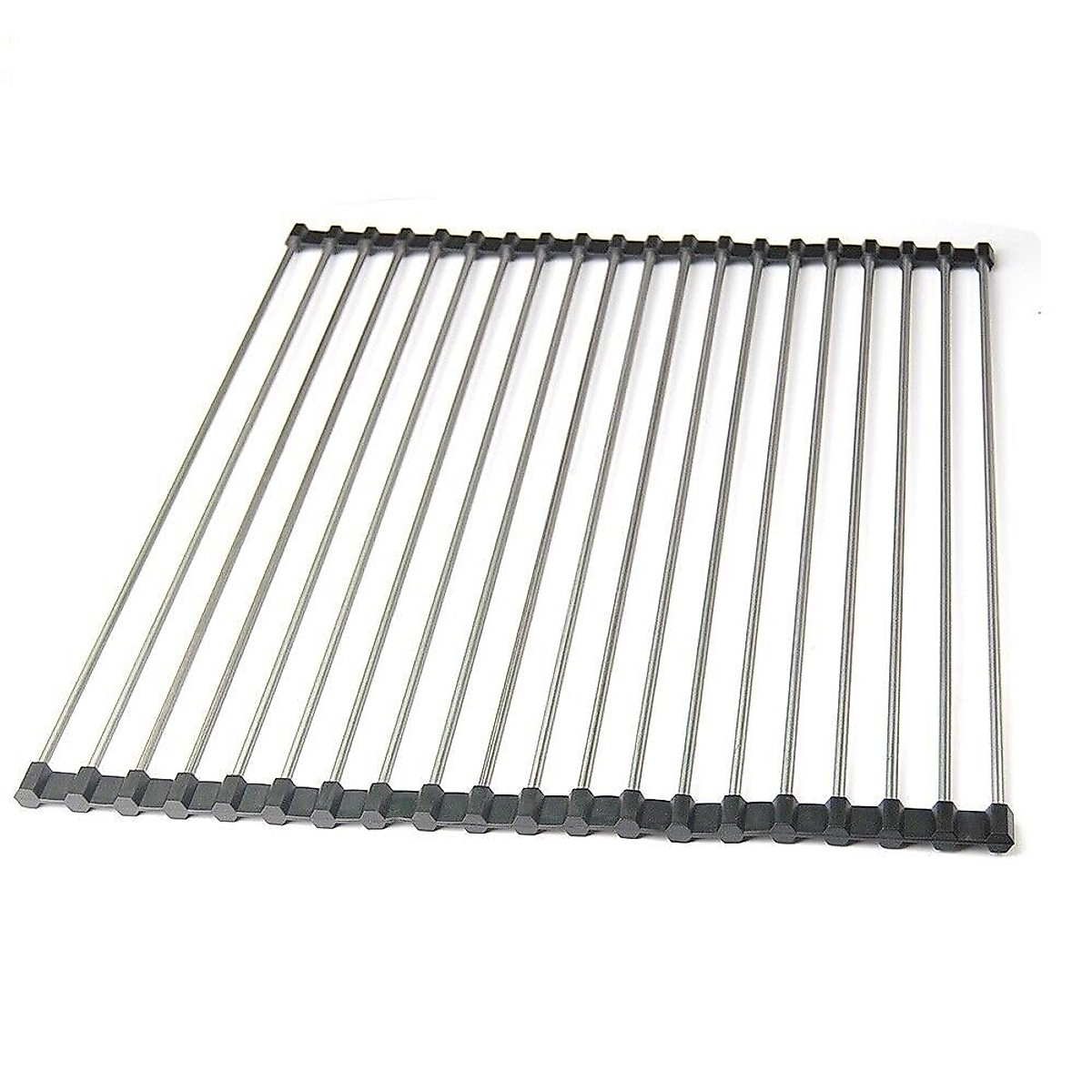 18x15 Roll up Sink Drying Rack Over The Sink Multipurpose roll-up Dish Drying Rack Kitchen Stainless Steel Sink Drain Rack Roll Up Dish Rack Food Drying Mat roll-up Dish Drying Rack