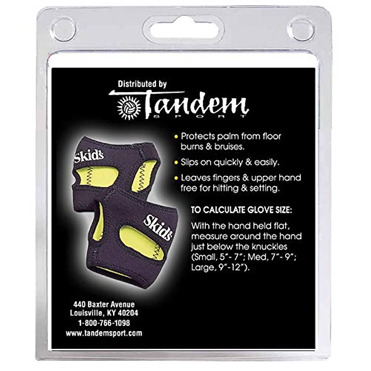 SKIDS Volleyball Palm Protectors, Medium, Black