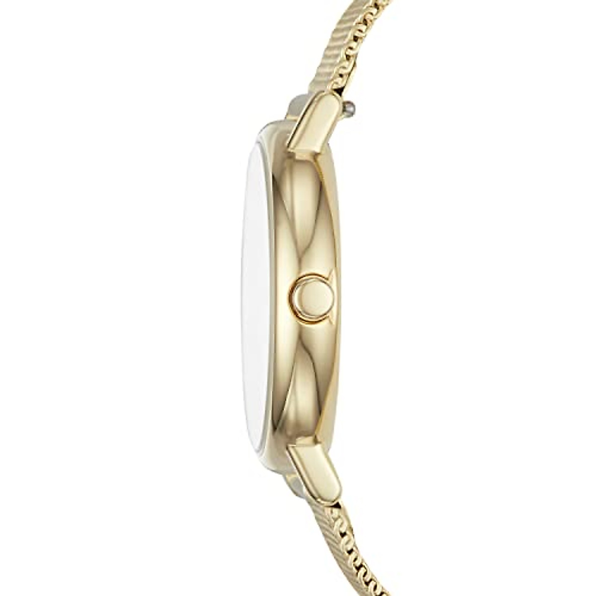 Skagen Women's Signatur Quartz Analog Stainless Steel and Stainless Steel Mesh Watch, Color: Gold / White (Model: SKW2693)