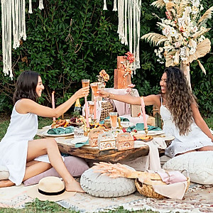 CIEOVO 24 Pack Boho Rainbow Party Goodie Gift Boxes, Boho Rainbow Paper Gift Boxes Bags for Boho Theme Kids Birthday Wedding Baby Shower Party Supplies Decoration