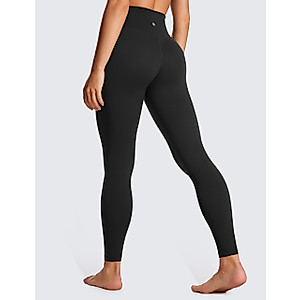 CRZ YOGA Womens Butterluxe Crossover High Waist Workout Leggings 28" - Criss Cross Full Length Gym Lounge Athletic Yoga Pants Black Small
