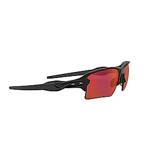 Oakley Men's OO9188 Flak 2.0 XL Rectangular Sunglasses, Matte Black/Prizm Trail Torch, 59 mm