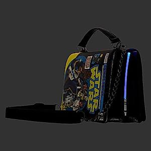 Loungefly Stitch Shoppe Women's Star Wars Dark Side Vs. Light Side Light Up Crossbody Bag Purse