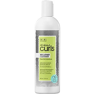 All About Curls No-Lather Cleanser Shampoo | Essential Moisture | Gentle Cleansing | Suds-Free | All Curly Hair Types | Vegan & Cruelty Free | Sulfate Free | 15 Fl Oz