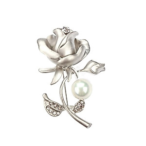 Brooches Brooch Pin Rhinestone Pearl Brooch Floral Diamond Brooch Girl Lady Jewelry Wedding Party Birthday Gift Gold Bow Gold Silver