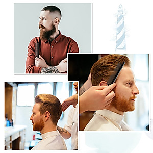 Professional Hair Styling Combs Set for Stylists: 5Pcs Metal Parting Combs for Braids and Teasing, Salon Quality, A Style