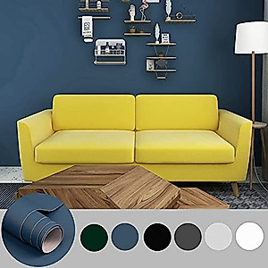 Oxdigi Dark Blue Contact Paper Peel and Stick Wallpaper for Shelf Liner Cabinet Table Drawer Door Reform Decorative Thick Self Adhesive Removable Vinyl Film 24 x 196 Inches