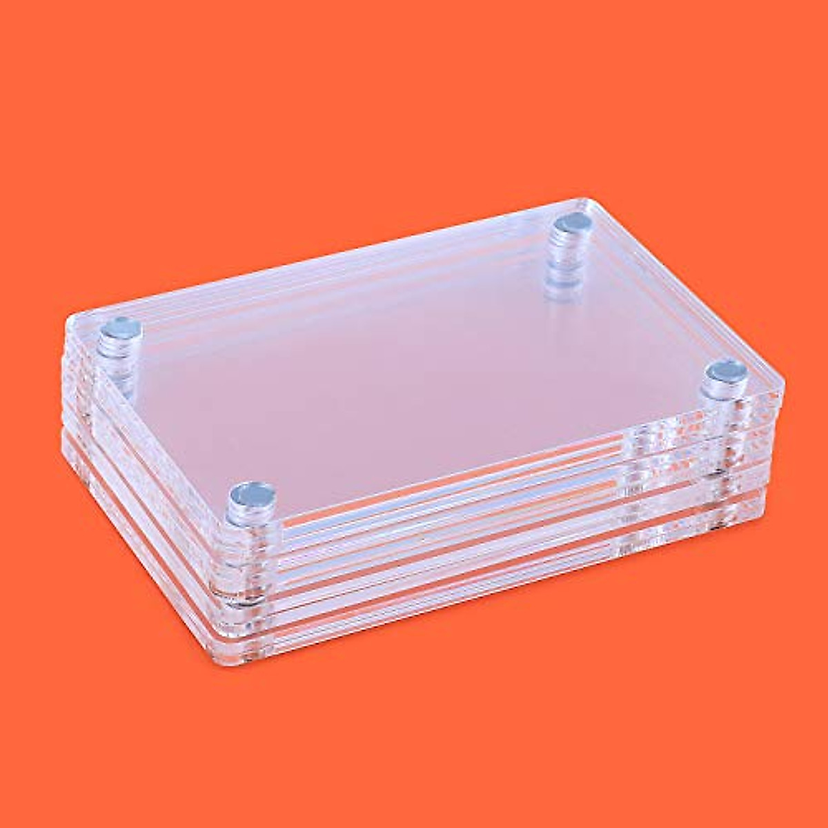 ONE WALL Acrylic Fridge Magnetic Frame, Double Sided Photo Refrigerator Magnet Picture Frame for Fujifilm Instax Mini, 2.36 x 3.54 Inch, Pack of 5