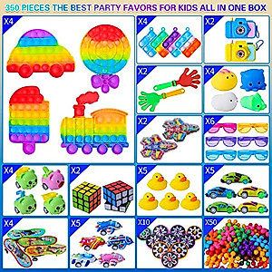 350 PCS Party Favors Toys for Kids, Easter Basket Stuffers, Fidget Toys Pack, Treasure Box toys for Classroom, Stocking Stuffers, Carnival Prizes, Goodie Bag Stuffers, Birthday Gift Bulk Toys for Boys and Girls