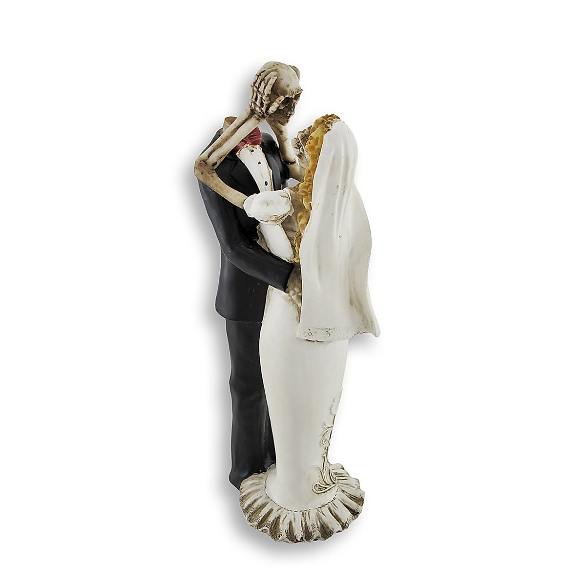 Bride and Groom Skeletons Wedding Statue Cake Topper