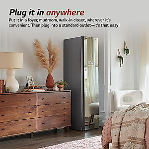 LG Styler Steam Closet | Clothes Steamer for Garments and Household Item Care | Sanitize, Deodorize, Freshen & Dry with Steam Technology & Moving Hangers| Easy Install | Wi-Fi enabled| Mirror (S3MFBN)