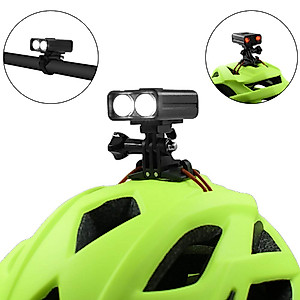 WASAGA Bike Helmet Light, 200 Lumen LED Bicycle Helmet Light 3 Modes USB Rechargeable Waterproof Bike Front Headlight and 5 Modes Bike Taillight Perfect for Riding or Outdoor Activities