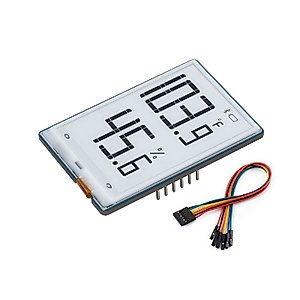 waveshare 1.9inch E-Paper Module 91 Segments E-Ink Display for Raspberry Pi/Arduino/STM32, Black/White Display Color, I2C Bus, Support Partial Refresh, 3.3V/5V