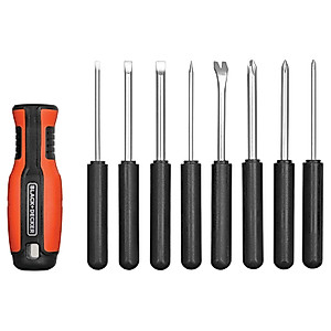 BLACK+DECKER Screwdriver Set, 9-in-1 (BDHT68002)