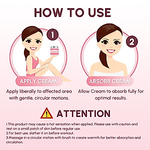 SAISZE Anti Cellulite Body Slimming Cream 8.8oz & Massager and Remover Brush Mitt (Slimming Cream + Massager)