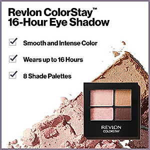 Eyeshadow Palette by Revlon, ColorStay 16 Hour Eye Makeup, Velvety Pigmented Blendable Matte & Shimmer Finishes, 515 Adventurous, 0.16 Oz