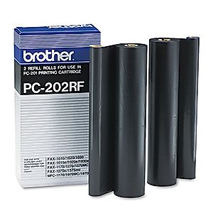 Brother PC202RF Thermal Transfer Refill Roll, Black, 2/PK - in Retail Packaging