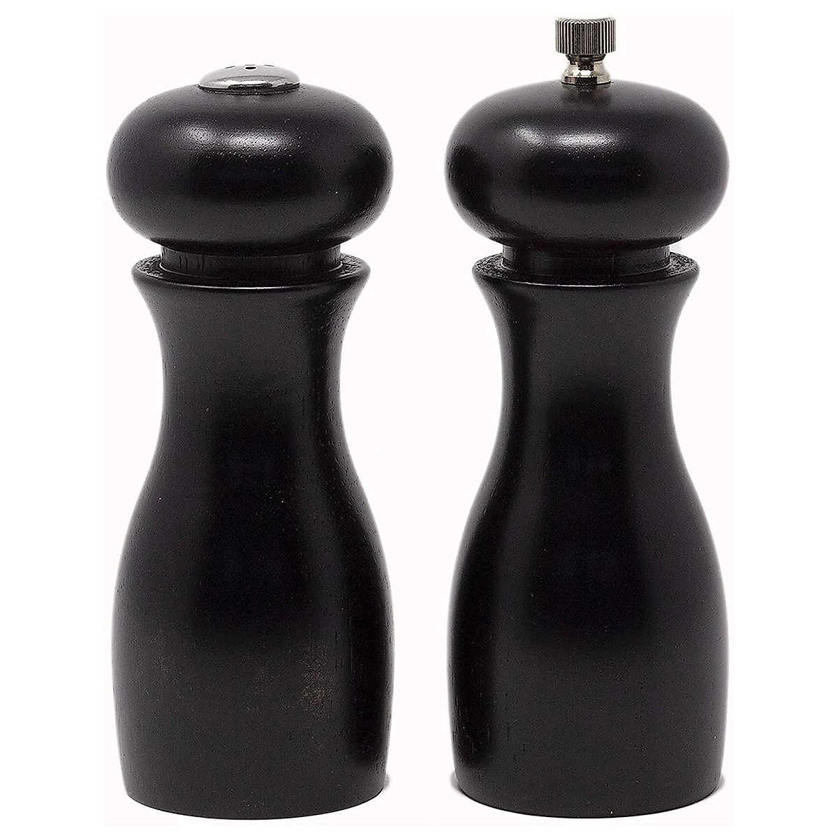 Olde Thompson 6 Caffe Wood Pepper Mill and Salt Shaker Set