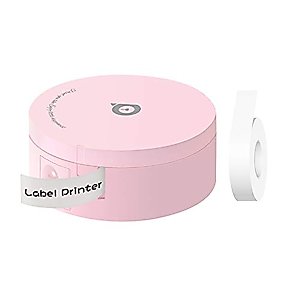 BISOFICE PeriPage L1 Mini Pocket BT Label Maker Sticker Inkless Portable Thermal Label Printer with 1 Roll White Paper Tape Compatible with iOS Android Smartphone for Home Office School