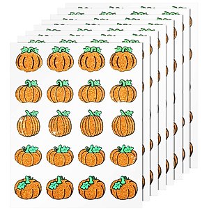 400 Pcs Pumpkins Dazzle Stickers Glitter Pumpkins Stickers Fall Stickers Cute Thanksgiving Stickers Autumn Stickers Pumpkin Decals for Scrapbooking Kids Decor Thanksgiving Bulletin Board Decorations