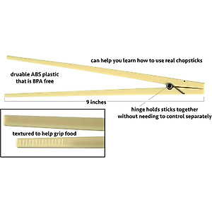 COLIBYOU Easy-To-Use Reusable Clothespin Chopsticks - 4 Pairs