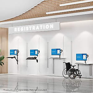 Mount-It! Keyboard Mount for Wall or Pole Mounting, Keyboard and Mouse Stand, Tray with Full Motion Swivel, Spring Arm, Easy Adjustments Tilt and Extension