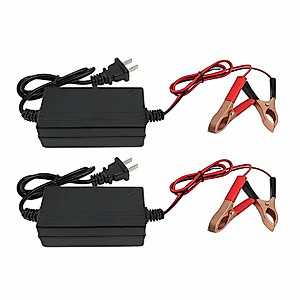 Premium 2Pcs Auto Car Battery Charger Tender Trickle Maintainer Charge All Types of 12V Lead-Acid Batteries