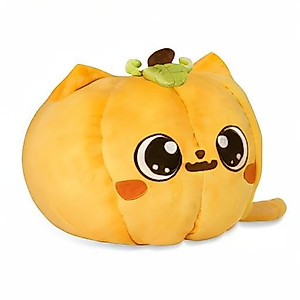 Officygnet Cute Plush Pillow, Soft Stuffed Animal Plush Toys, Kawaii Pumpkin Cat Plushies Pillow Dolls for Kids Adult, Ideal Christmas Birthday Gift for Girls Boys Girlfriend