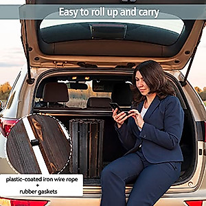 MEWTOGO 8' Wooden Garden Pathway, Weather Resistant Hardwood Pathway with 2 Pairs Gloves, Roll Out Decorative Straight Walkway for Outdoor Patio Beach Wedding Party Pathway