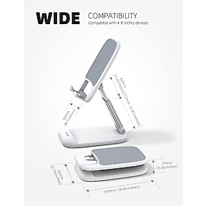 Lamicall Car Phone Mount & Foldable Phone Stand White -Bundle