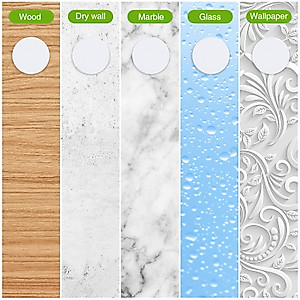 BBTO Door Stoppers Wall Protector 12 Pack 5 inch Door Knobs Protector White Round Wall Hole Cover Plastic Wall Self Adhesive Protector Avoiding Broken