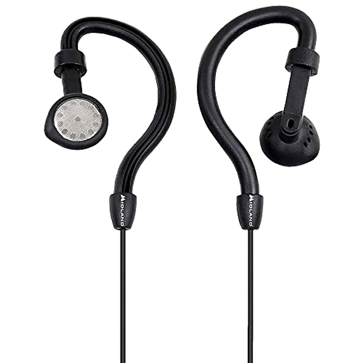 Midland – AVPH4 Ear Clip Headset for Midland GMRS Radios – Secure Fit – Built In Microphone and Push To Talk Button