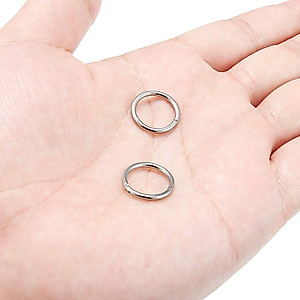 SCERRING 2PCS 14G G23 Titanium Hinged Clicker Segment Septum Nose Lip Ring Hoop Cartilage Tragus Sleeper Earrings Body Piercing Jewelry 12mm