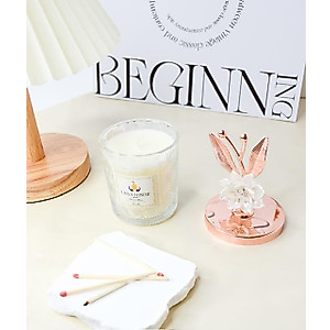 Lava & Leisure Luxury Scented Candles, 7 oz. Glass Vessel, Cotton Wick, Soy Wax, Gift Box, Vanilla Scented, Candles for Home, 45 Hours Long Burning Candle, Decorative Candles, and Aesthetic Candles