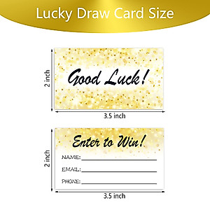 200 Pieces Raffle Tickets 3.5”x2” Entry Cards Contest,Raffles,Ballot Box,50/50,Auction,Great for Fund Raisers,Fairs,Carnivals,and More-with Space for Name, Email Address, and Phone Number Fields