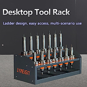 CAT 40 Tool Cart CNC, CNC Tool Holder on Desktop Randomly Placed, CNC Tool Carts Small, CNC Tool Cabinet, Easy and Convenient CNC Tool Storage CNC Tools Cart(CAT40-14CAP)…