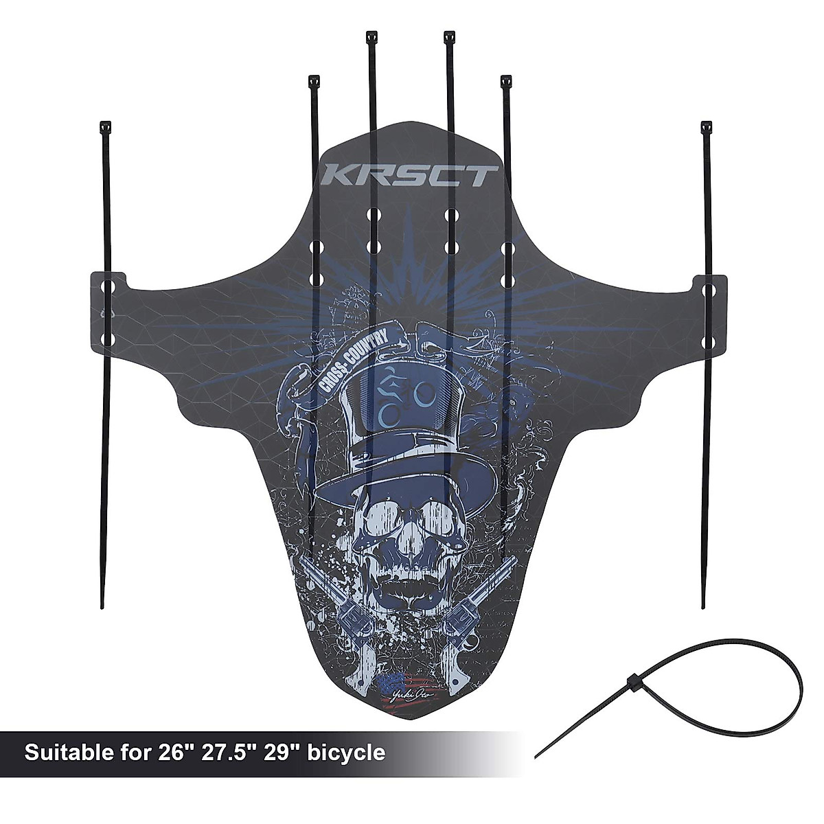 Micro Traders 2X MTB Bicycle Mudguards Kit Black Blue Mountain Bike Front Rear Splash Mud Guards Ultra Thin Fit for 26“ 27.5” 29“ Wheel