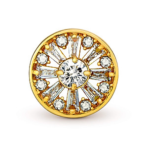 VIILOCK 18K Gold Plating Crystal Cufflinks for Men Wedding Gift Mens Cuff Links