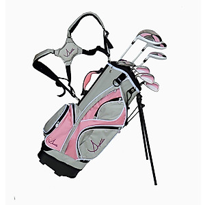 Sephlin - Lady Jayde Pink Girls Left Handed 7 Pieces Golf Club Set & Golf Bag Ages 6-10 2.0