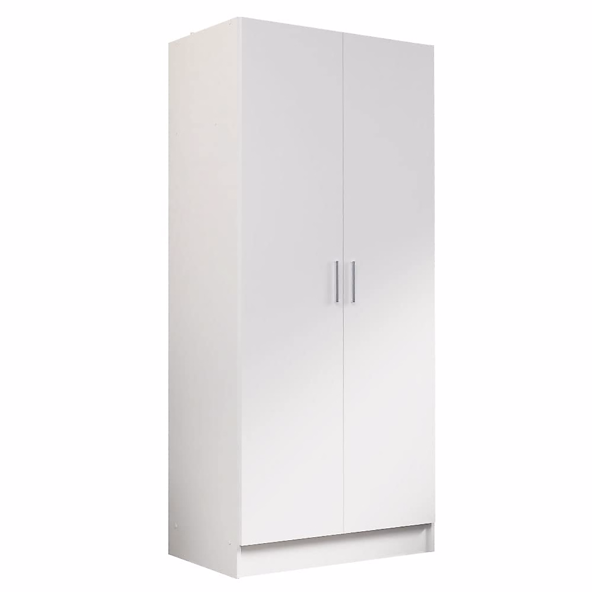 Madesa Wardrobe Armoire Closet Hanging Storage Cabinet 2 Doors with Shelf 31" L Organization Unit for Bedroom and Office - White