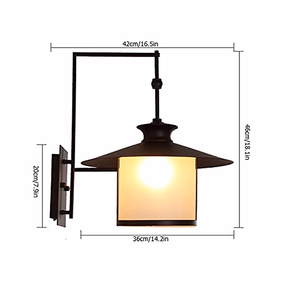 Danzhenshop Farmhouse Wall Sconces Set of One Modern Exterior Outdoor Wall Up Lantern Security Lantern Outside Garden Light - Bedside House Reading Living Room Home Hallway Dining